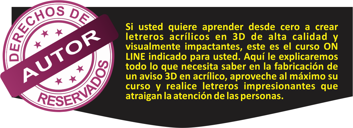 CURSO COMO FABRICAR UN AVISO 3D EN ACRILICO - Avisos Acrilicos
